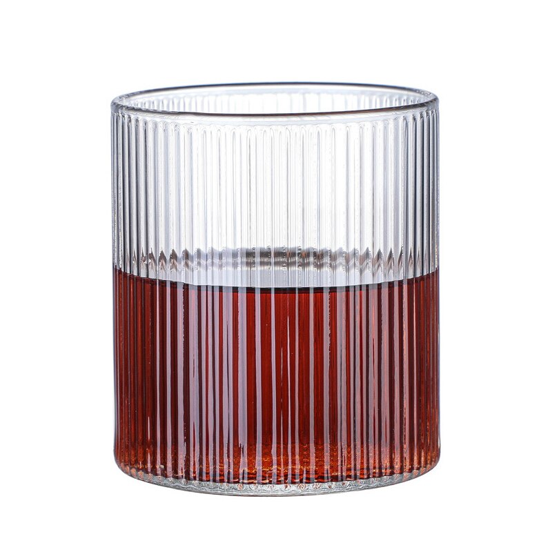 Ins Coffee Cup Striped Glass 4oz Small Mountain Wh... – Grandado