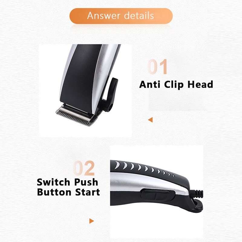 Pro Hair Clippers Men's Basic Barber Set Mains Tri... – Grandado