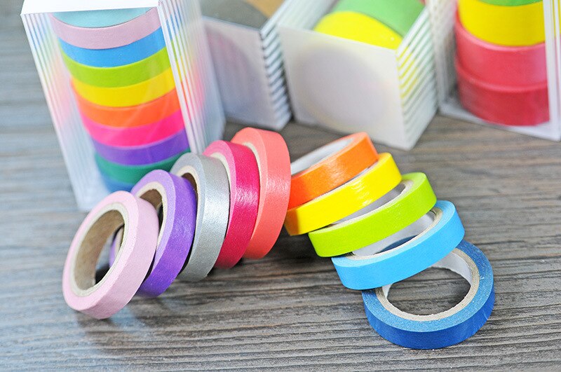 DIY 10x Regenboog Roll DIY Washi Sticky Papier Tap... – Grandado