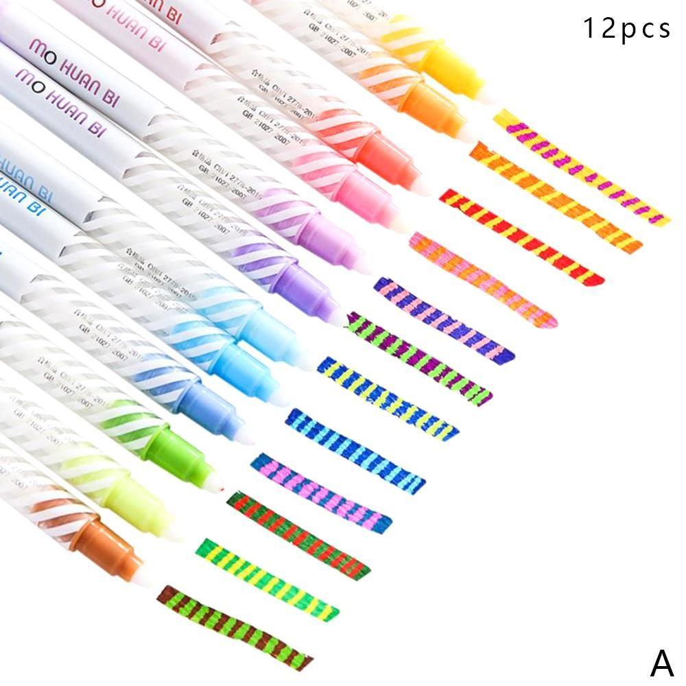 Double Head Marker Pens Discolor Highlighter Schoo... – Grandado