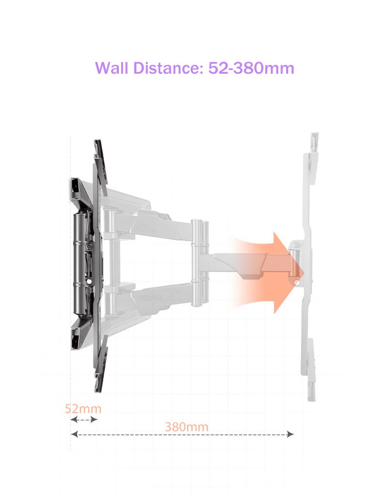 NB P6 Full Motion 45-75 inch TV Wall Mount Flat Pa... – Grandado