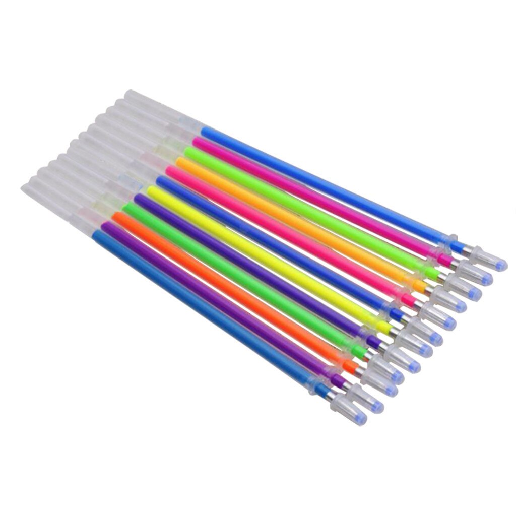 12 Multicolour Balpen Gel Pen Markeerstift Refill ... – Grandado