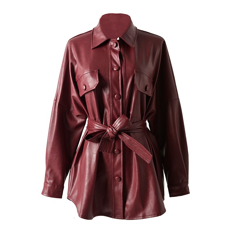 [EWQ] Spring Motor Storm Wine Red Full Sleeves Sin... – Vicedeal