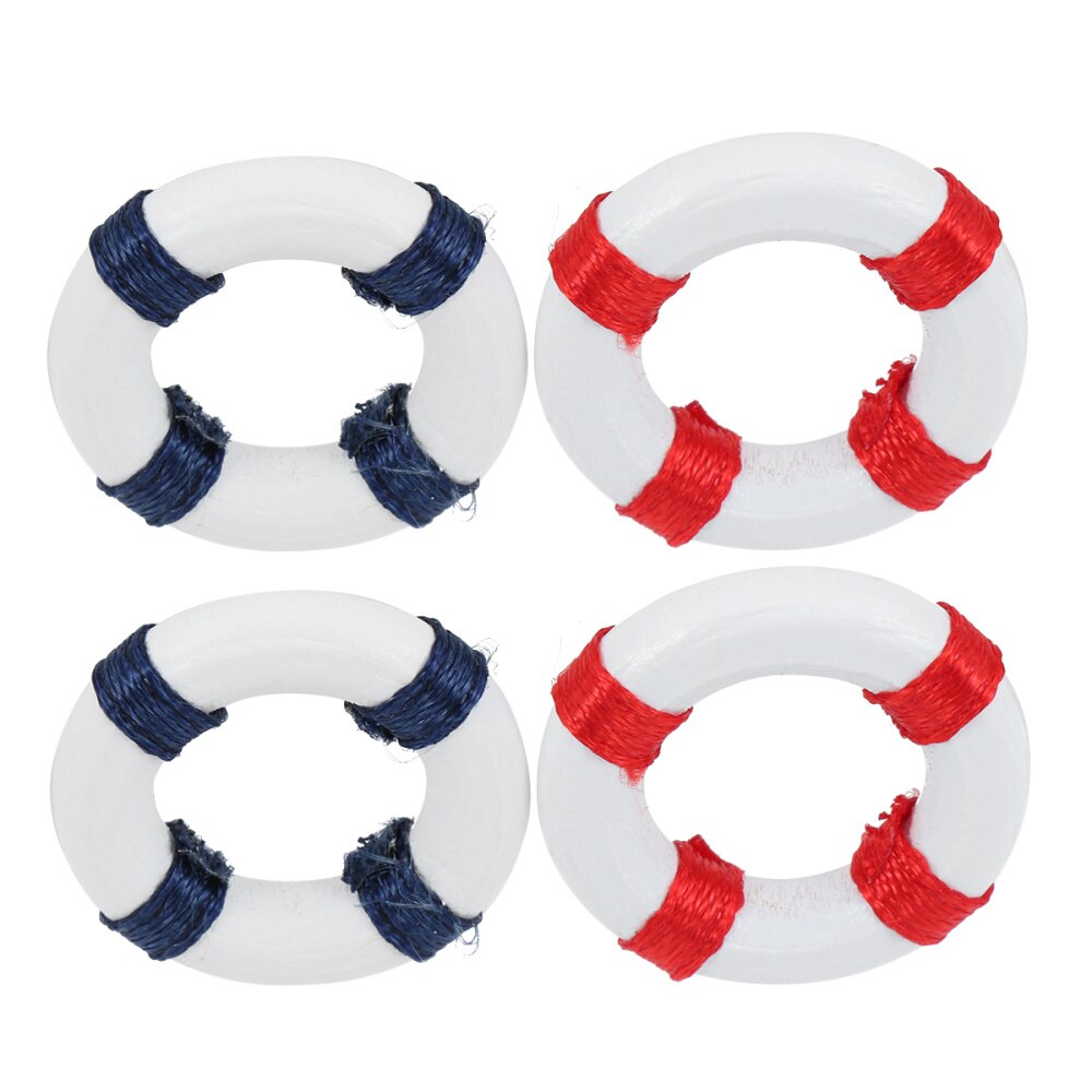 10pcs Swim Ring Ornaments Wood Marine Theme Swim R... – Grandado