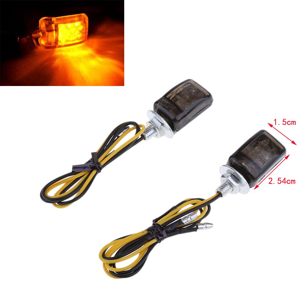 Tiny Mini Micro Motorcycle Amber LED Indicators Bl... – Vicedeal