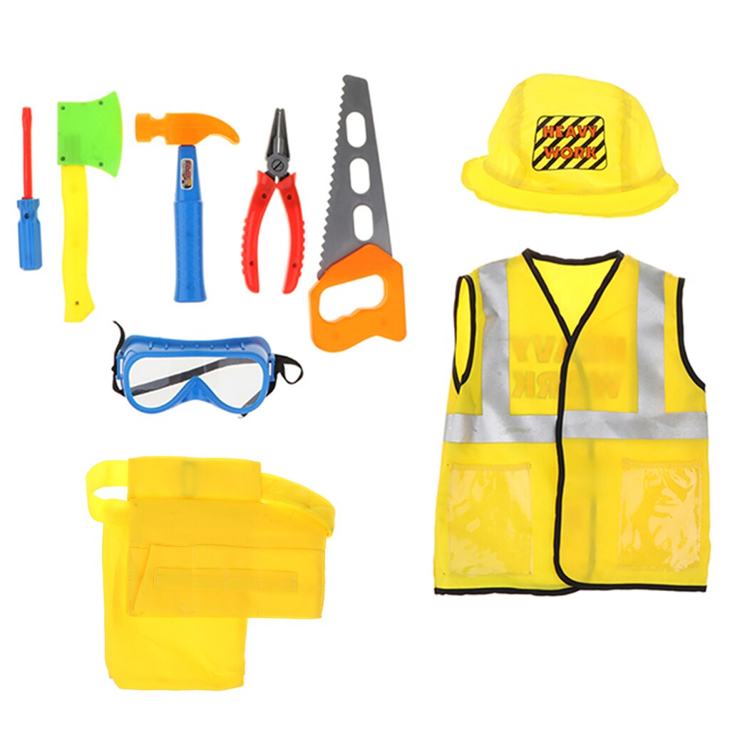 Kids Role Play Costume Toy - 9-Piece Construction ... – Grandado