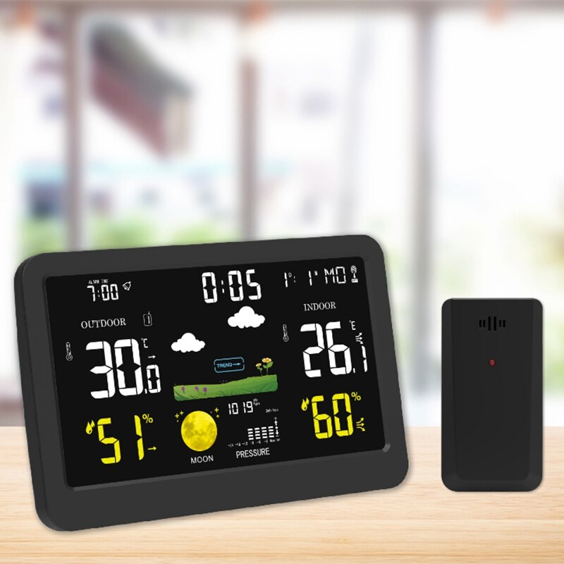 Multifunctional Wireless Color Sn Weather Clock In... – Grandado