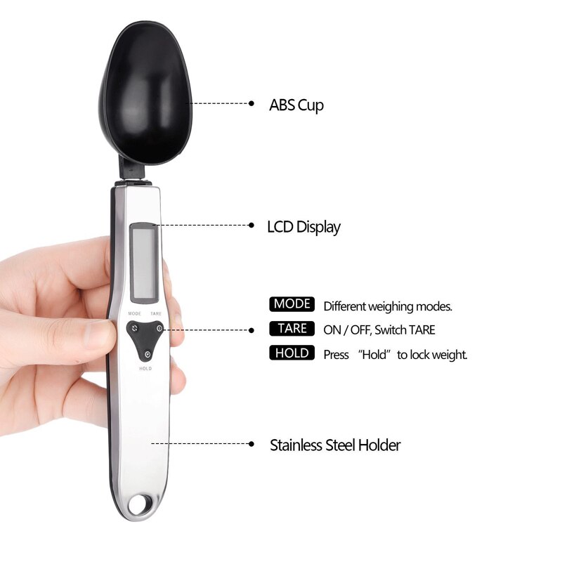 Accurate 500g/0.1g Portable LCD Digital Kitchen Sc... – Grandado