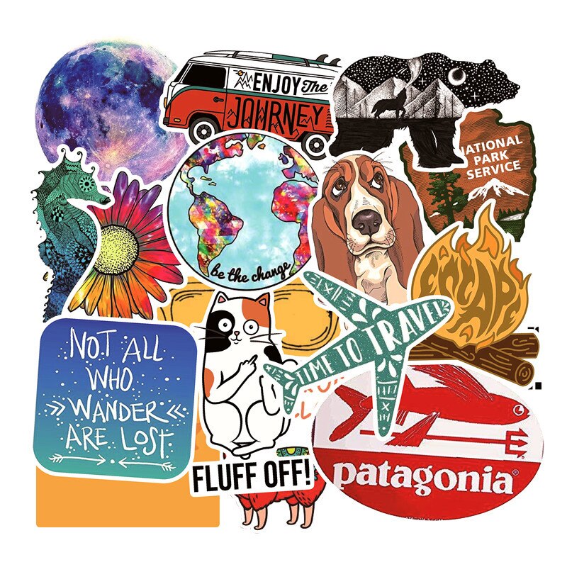 17Pcs/Pack Vinyl Laptop Sticker Style Waterproof C... – Grandado