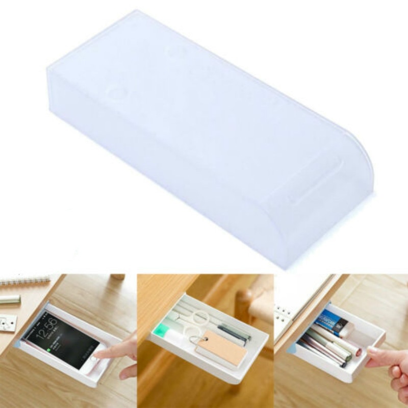 Pencil Tray Self-Adhesive Under Desk Drawer Hidden... – Vicedeal