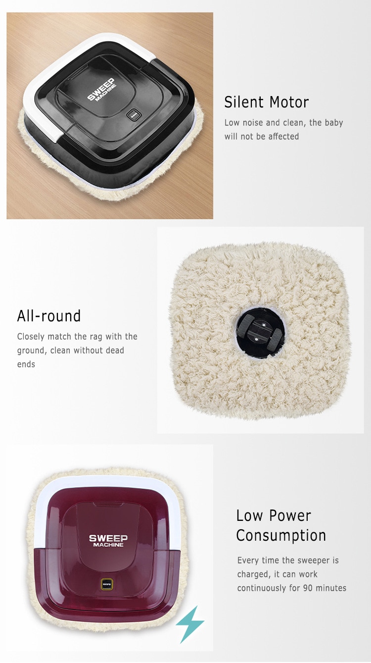 Mopping Robot USB Charging Mini Mop Machine Smart ... – Grandado