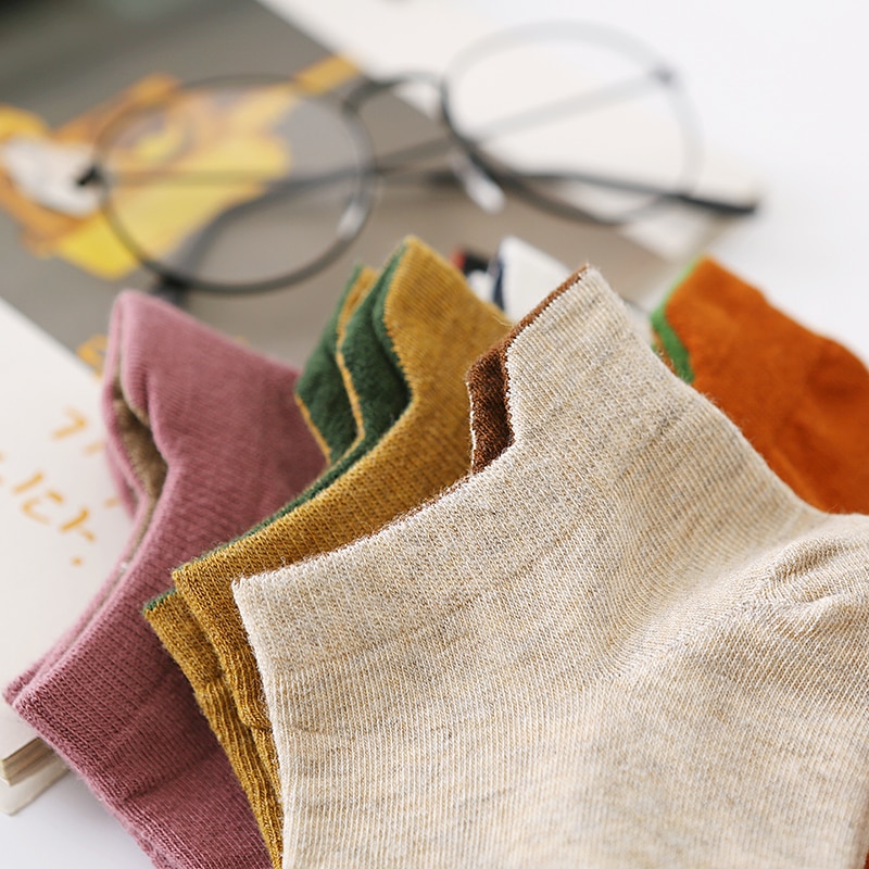 striped socks korean style women ankle cotton cute... – Grandado