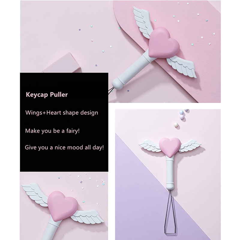 -Keycap Puller Cute Love Heart Angel Wings Shape K... – Grandado