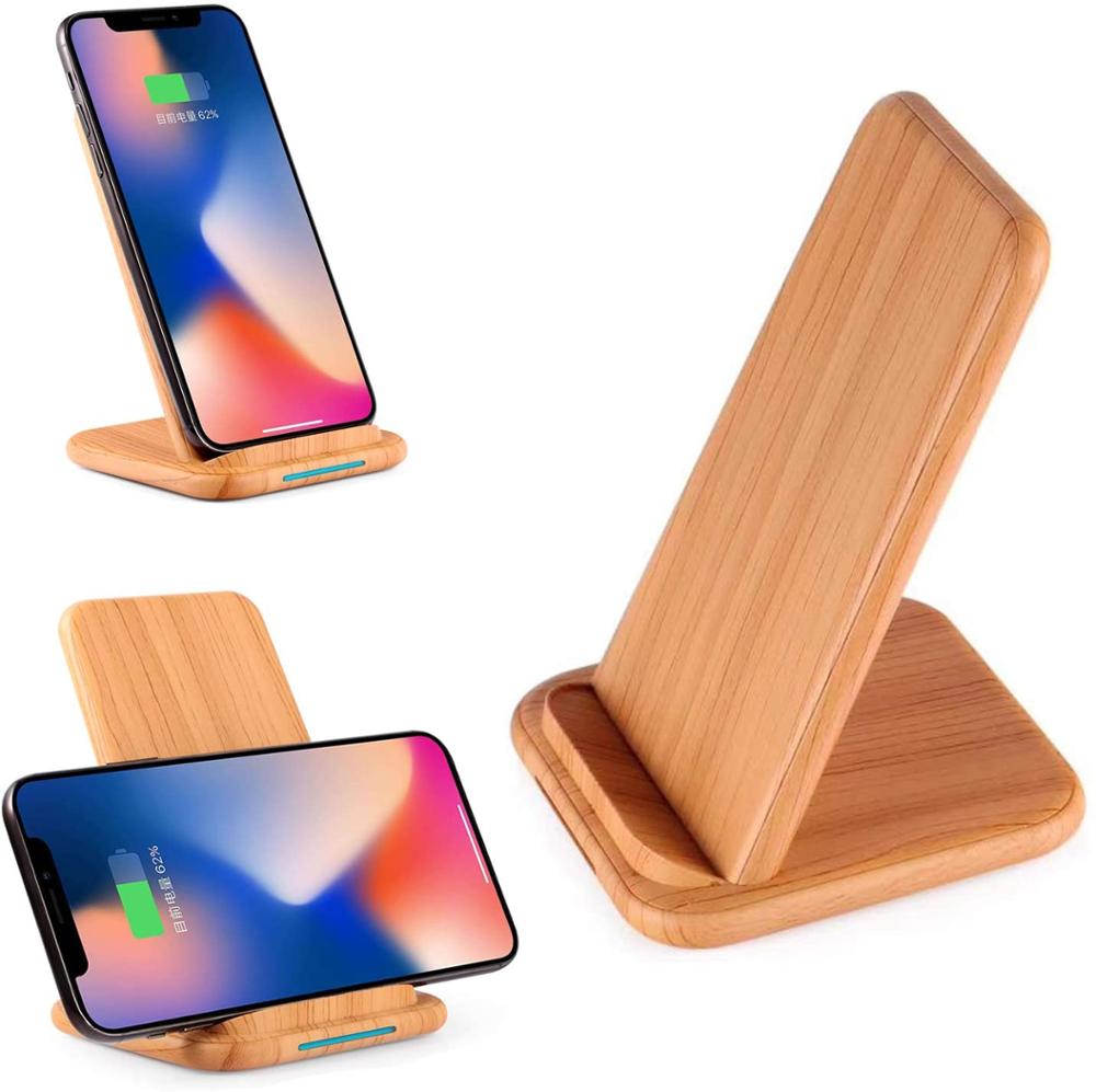 Wooden Wireless Charger Stand 10W for iPhone XR/XS... – Grandado