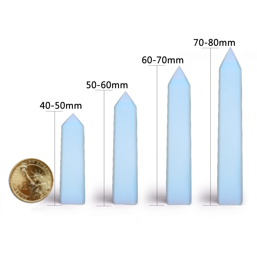 Opal Point Wand Crystal Healing Energy Stone Prism... – Vicedeal