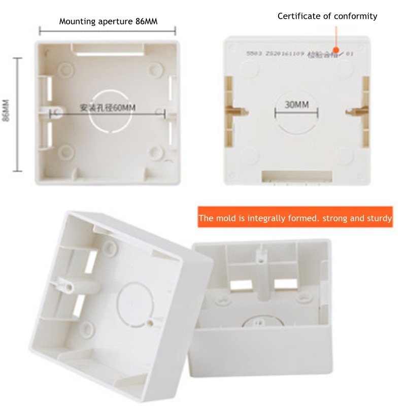1pcs Switch socket type 86 wall mounted box plasti... – Vicedeal