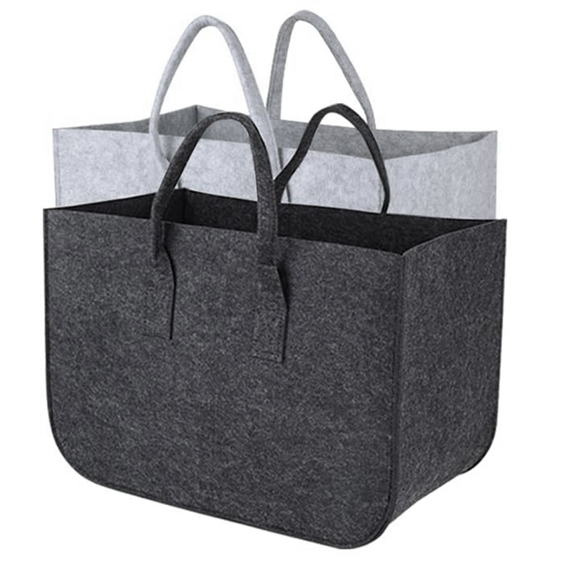 ! Pack Of 2 Felt Bags For Shopping Bag, Firewood B... – Grandado