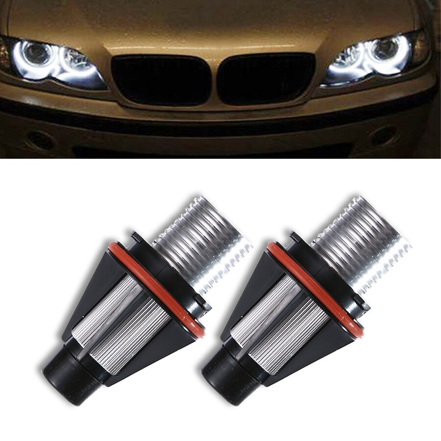 2 stuks LED Angel Eyes Halo Ring Lamp Wit voor BMW... – Vicedeal