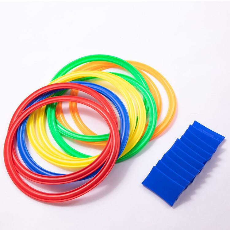 Hopscotch Ring Game - 10 Multi-Colored Plastic Rin... – Grandado