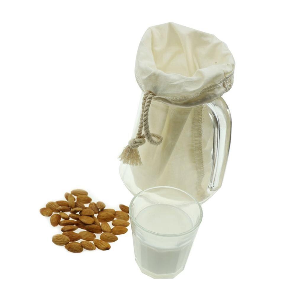 Nut Milk Filter Bag Food Grade Organic Cotton Line... – Grandado