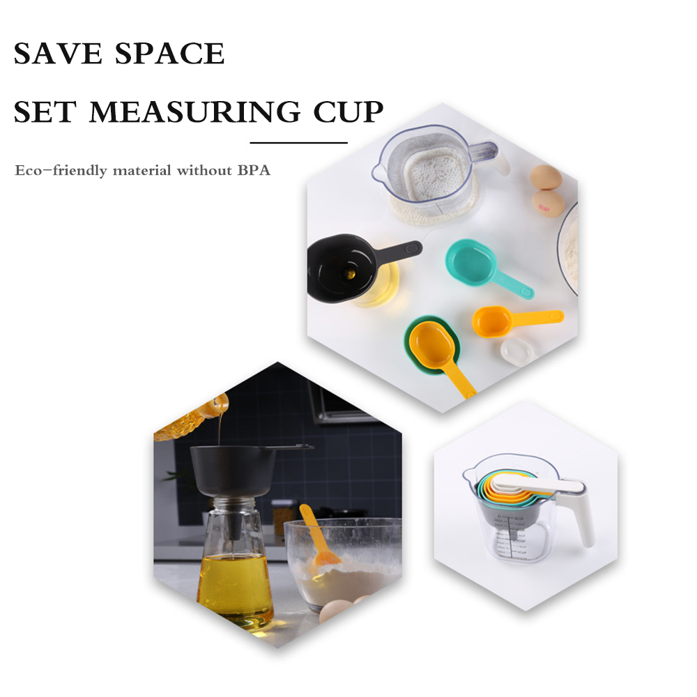 9 Pieces Measuring Cup Measuring Spoons Set With O... – Grandado