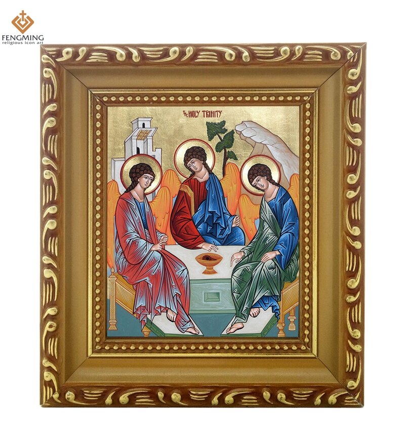 Orthodox Church Supplies lcon of Holy Trinity In w... – Grandado