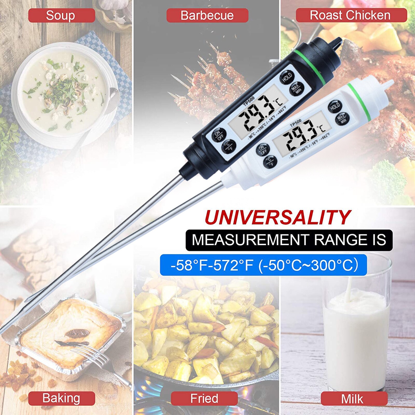 55#Meat Thermometer Kitchen Digital Cooking Food P... – Grandado