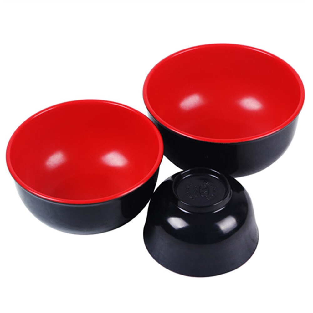 2pcs Melamine Black And Red Bowl Imitation Porcela... – Grandado