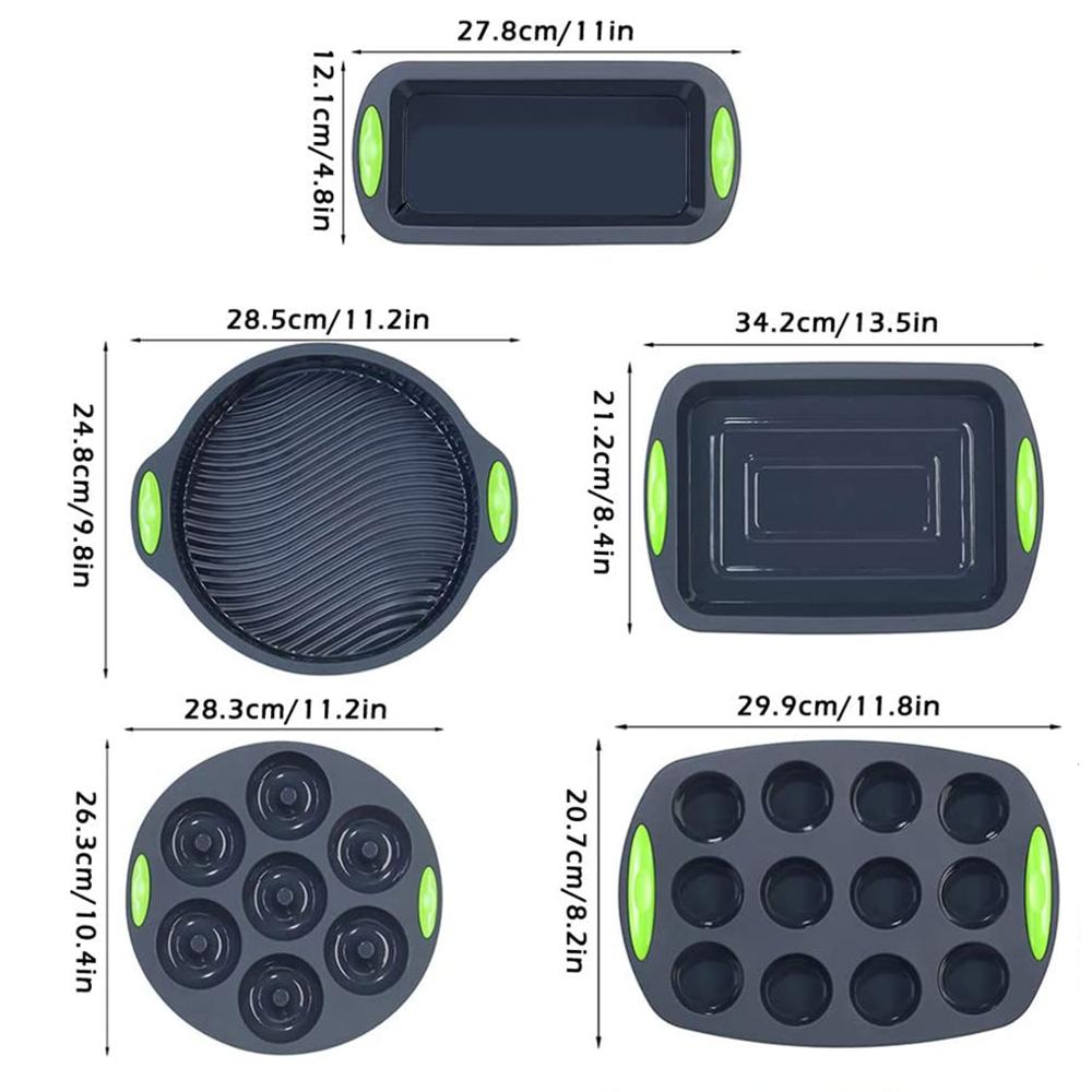 Silicone Bakeware Set Nonstick Silicone Round Baki... – Vicedeal