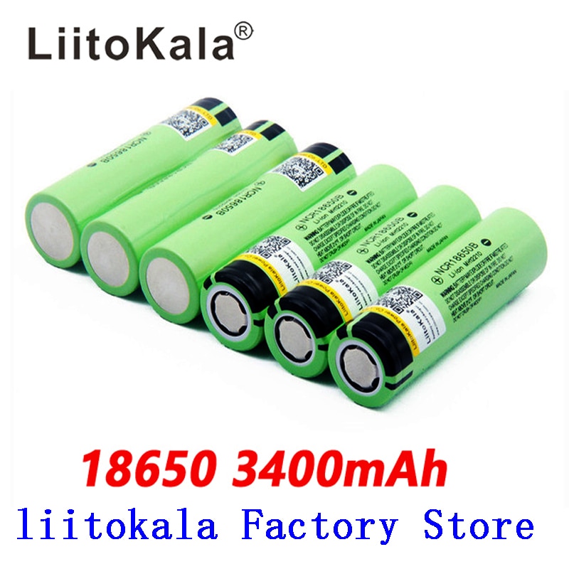 Liitokala 18650 batteri original ncr 18650b 3.7v 3... – Grandado
