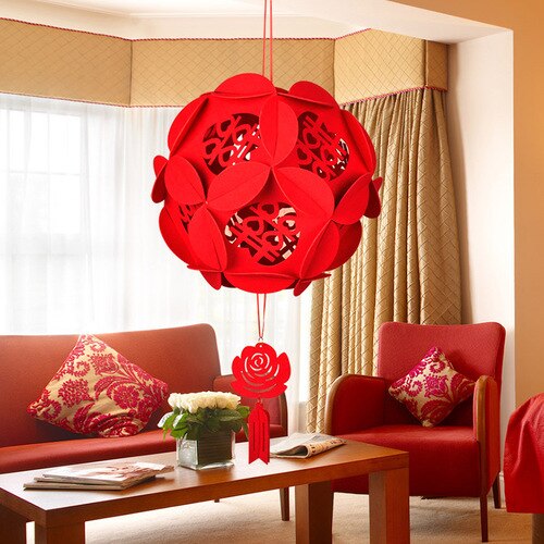 Non-woven Fabric Chinese Style Hanging Lantern Yea... – Grandado