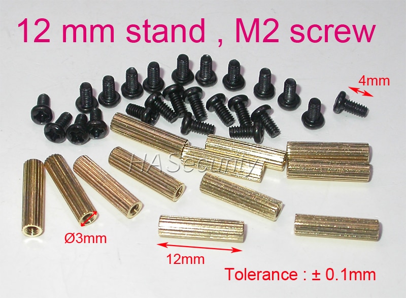 12pcs 12mm brass stand / brace / puncheon with M2-... – Grandado