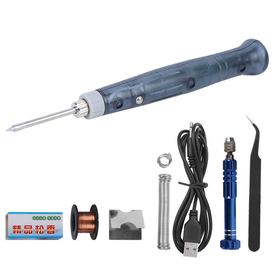 8W Mini Soldering Iron Kit Adjustable Temperature ... – Grandado