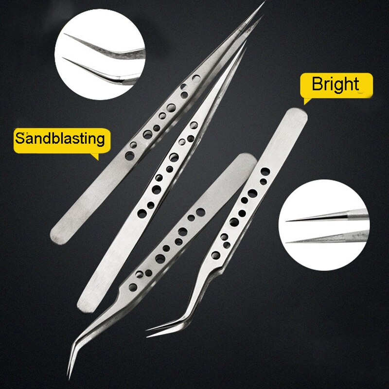 Electronic Tweezers Anti-Static Curved Straight St... – Grandado