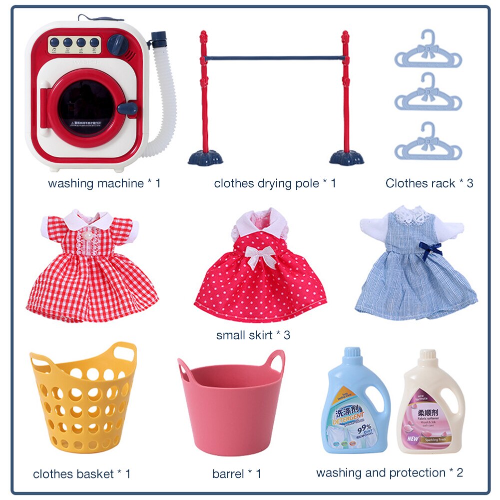 Mini Electric Washing Machine Toy Playset Pretend ... – Grandado