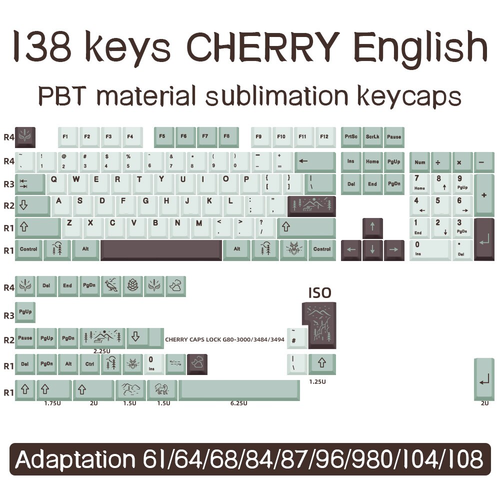 November Fog Keycaps Cherry Profiel Pbt Dye Sublim... – Vicedeal