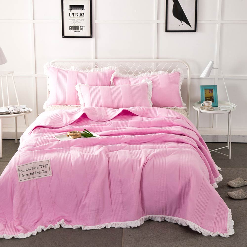 Stitching Summer Quilt Washed Blanket Bedspread Se... – Grandado