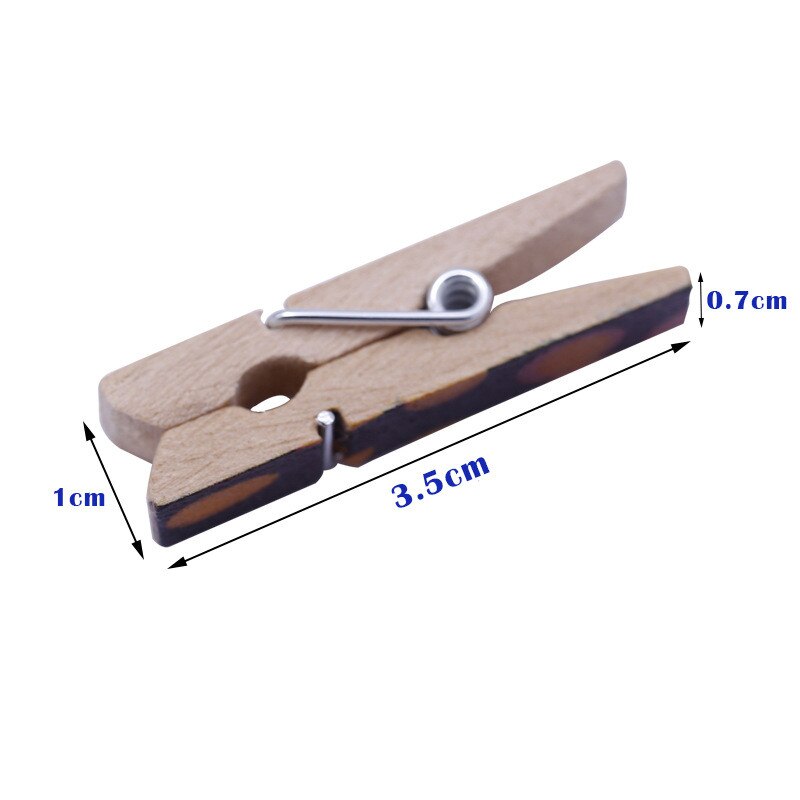40PCS Wooden Clothes Pegs Mixed Color 3.5CM Photo ... – Vicedeal