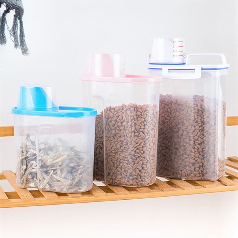 1PC Dog Food Box Cat Feeder Bucket Pet Bowl Feed C... – Vicedeal