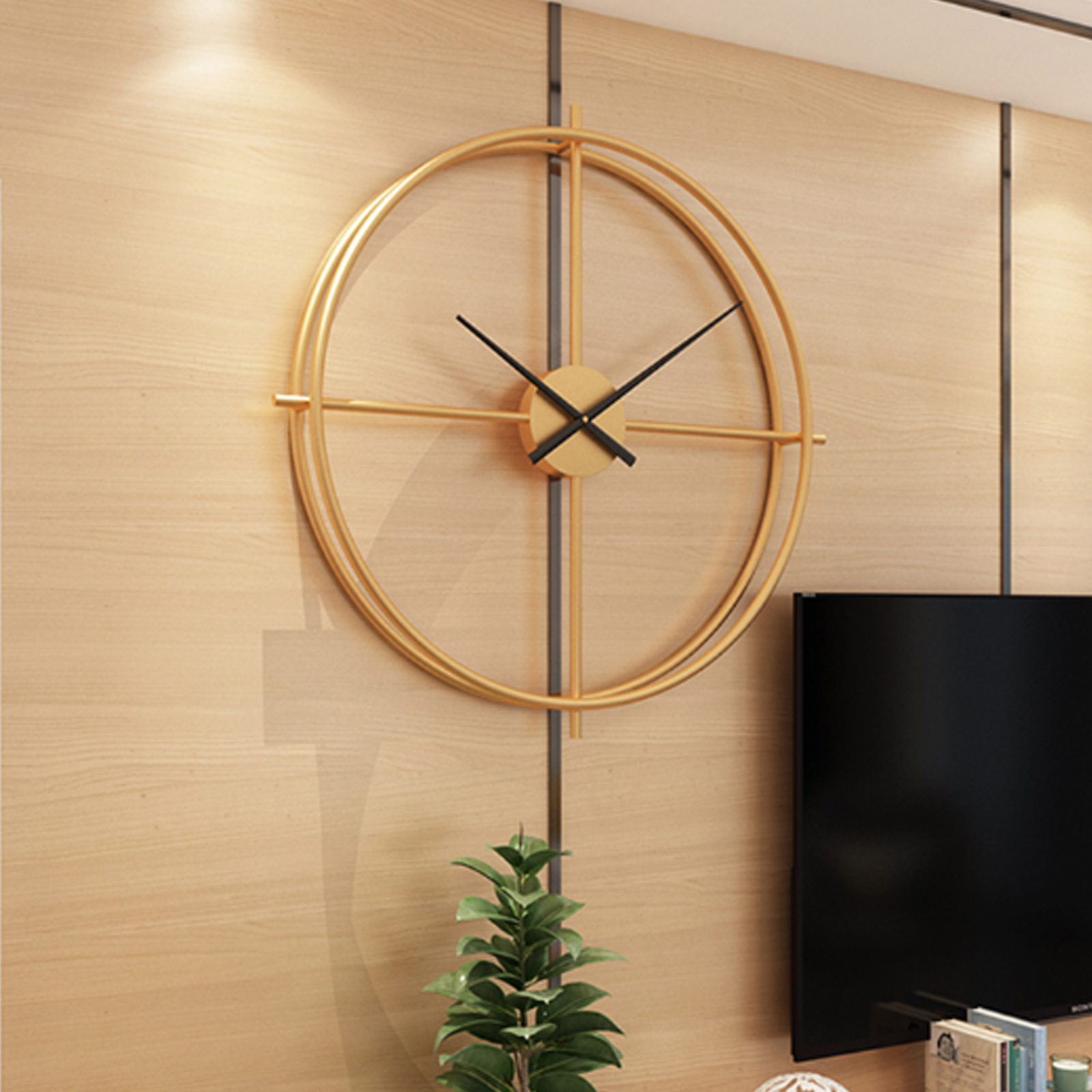 Vintage Metal Wall Clock Modern For Home Office De... – Grandado