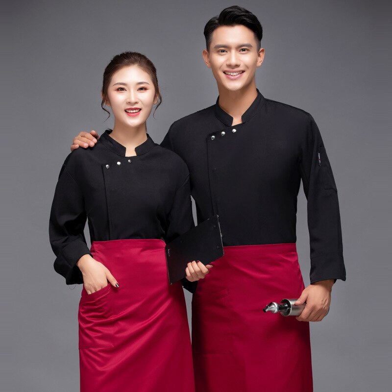 Chef Uniform Men Long Sleeve Qiu Dong Outfit Kitch... – Grandado