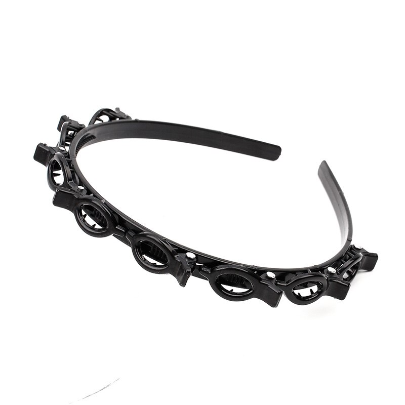 Double Layer Band Twist Plait Clip Front Hair Clip... – Grandado