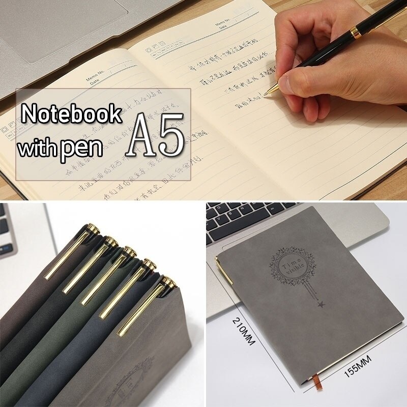 A5 Vintage Lederen Afdrukken Reisdagboek Notebook ... – Grandado