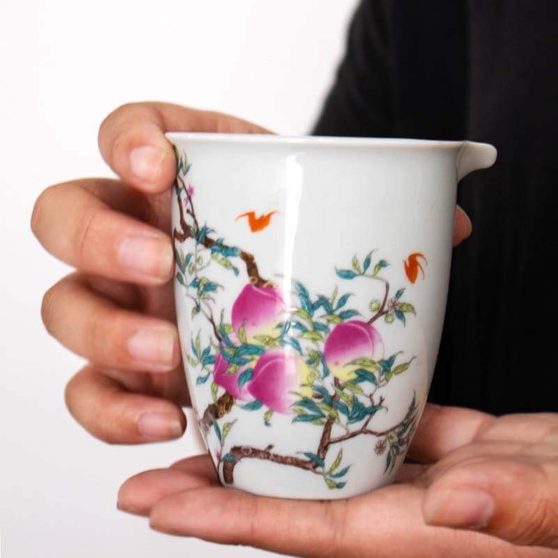 200ml Retro Longevity Peaches Justice Cup Hand Pai... – Grandado