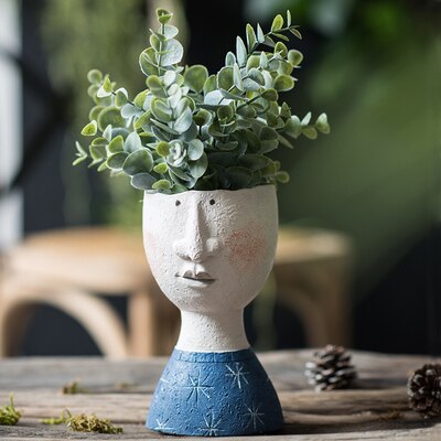 Art Portrait Head Flower Pot Family Planter Vase S... – Grandado
