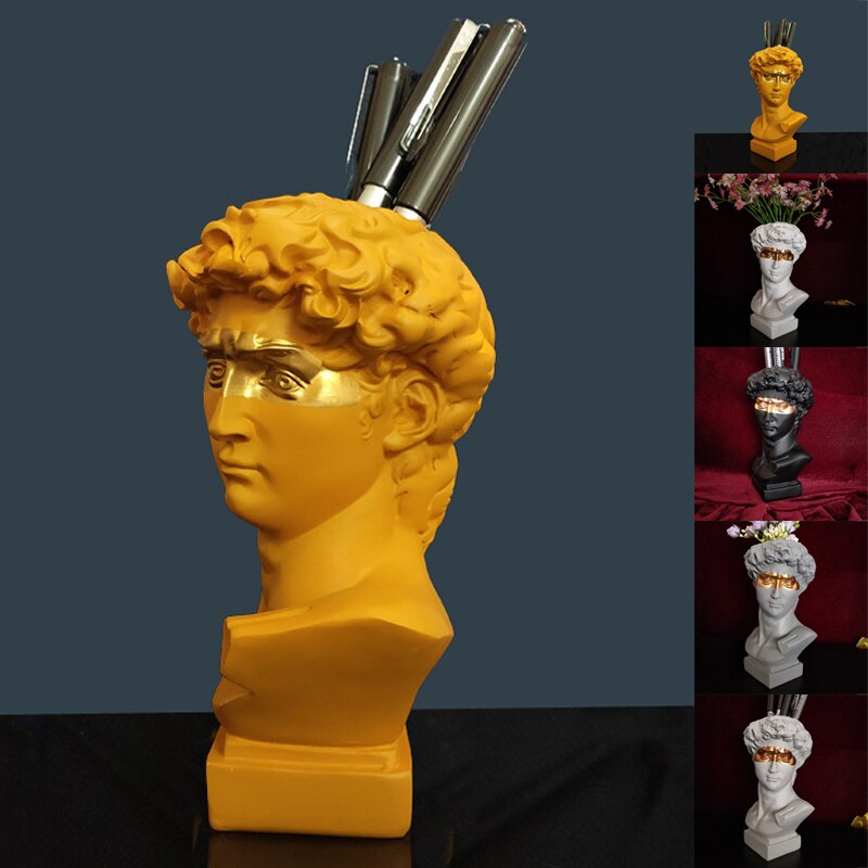 Human Head Portrait Resin Flower Vases Nordic Plas... – Grandado