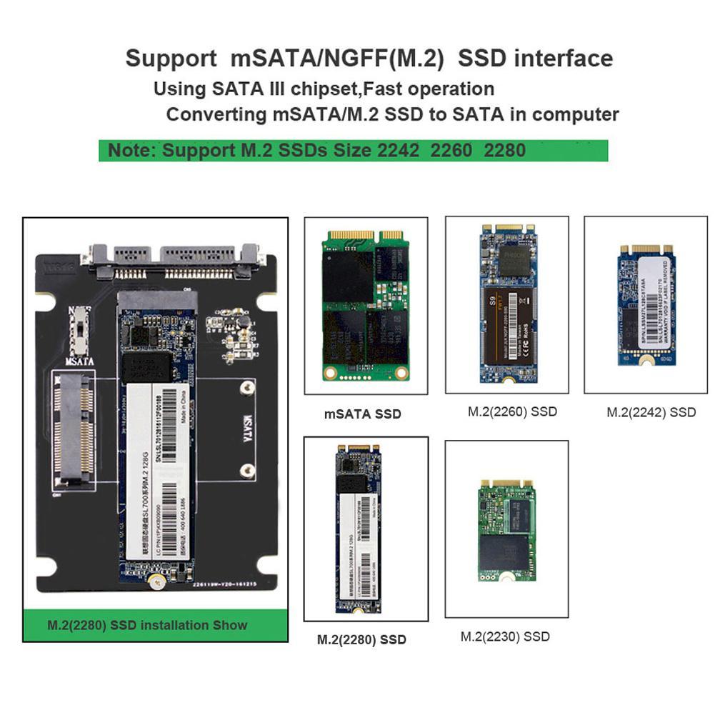 2 in 1 msata til sata ngff m .2 to sata 3 converte... – Grandado