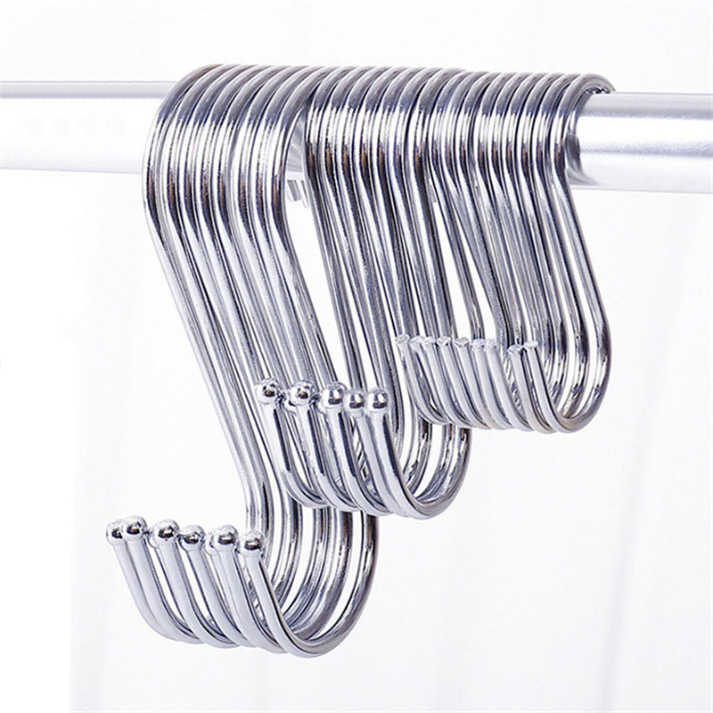 S-Shape Hooks Stainless Steel Kitchen Bedroom Mult... – Vicedeal