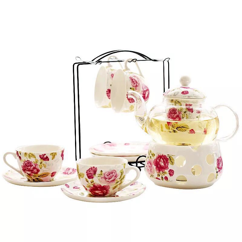 European Style Scented Tea Set 1 Pot 2 Cups Saucer... – Grandado
