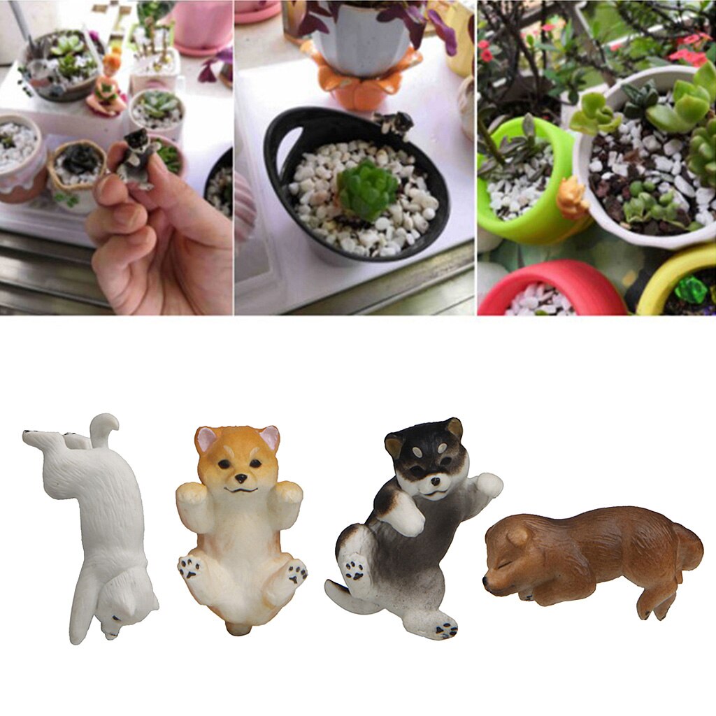 Mini Plastic Dog Figures Hand-painted Ornament for... – Vicedeal